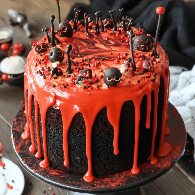 Spooky Halloween Marble Cake